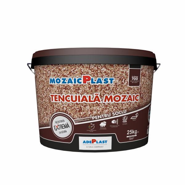 Tencuiala decorativa pentru soclu, Mozaic Plast, 25 kg - Monplast
