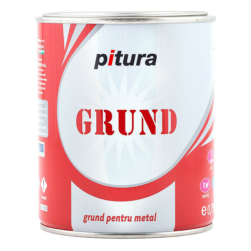 Grund pentru metal Pitura, 0,75 l - Monplast