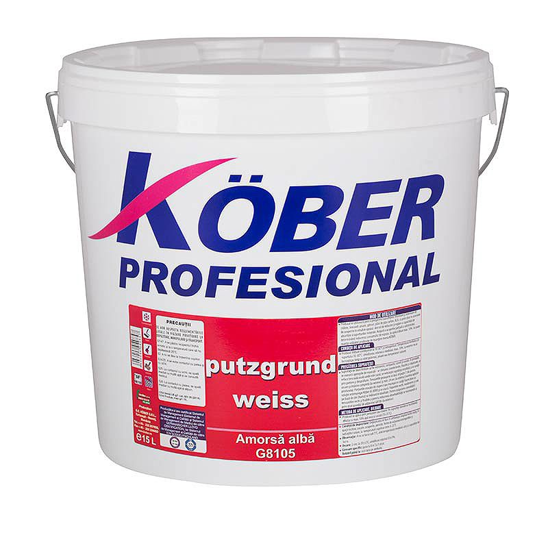 Amorsa alba pentru exterior si interior Kober Profesional, 15 l - Monplast