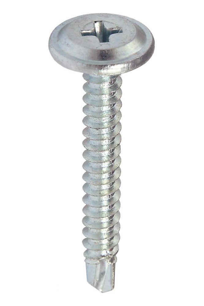 Suruburi autoforante cu cap plat cu saiba 4.2x25 mm - Monplast